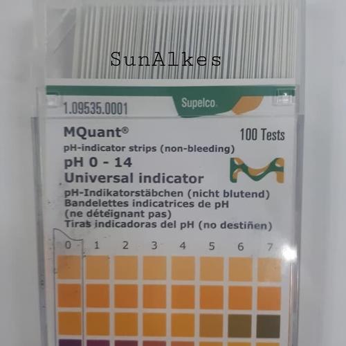 Jual MQuant Universal PH 0-14 Strip 100 Tests/ Kertas pH/ pH indikator ...