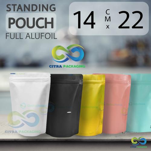 Jual STANDING POUCH / PLASTIK KLIP KEMASAN MAKANAN uk SEDANG FULL 14 X ...