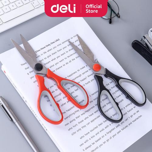 Jual Deli Gunting Dapur 210mm Pegangan simetris Ujung runcing 2warna ...