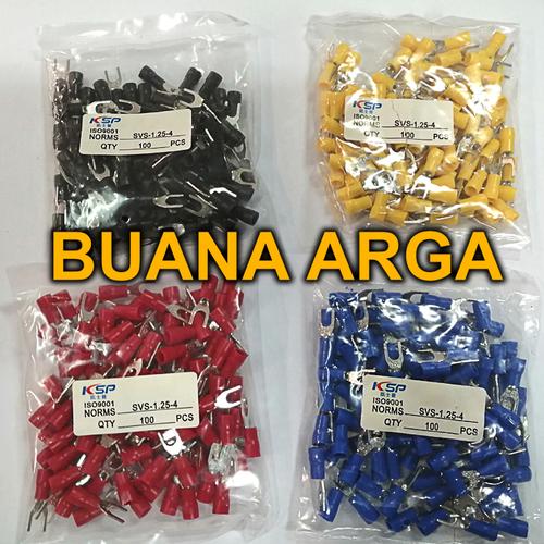 Jual Skun Isolasi Warna tipe Y SVS 1.25 untuk kabel 0.25-1.5mm KSP 100pcs - SVS 1.25-4, Merah ...