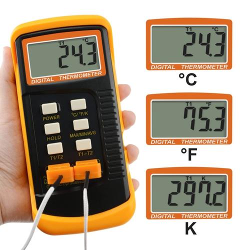 Jual Thermocouple Dual Channel 6802II K Type Probe Thermometer 2 ...