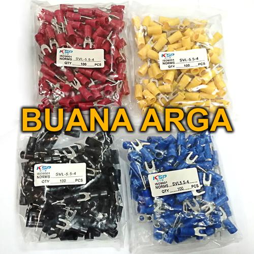 Jual Skun Isolasi Warna tipe Y SVL 5.5-4/5/6 untuk kabel 4-6mm KSP 100pcs - SVL 5.5-6, Merah ...