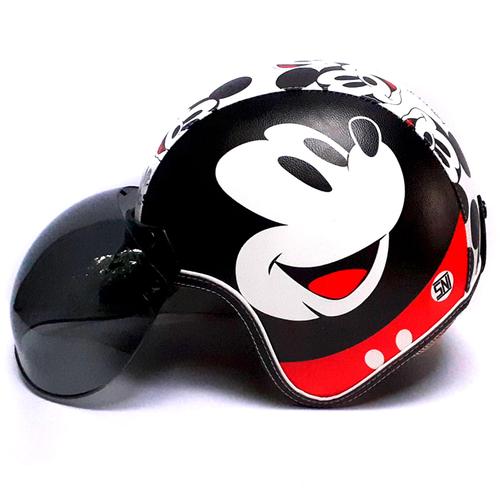 Jual Helm Retro Bogo Kulit Motif Murah Dewasa Caracter Mickey Mouse ...