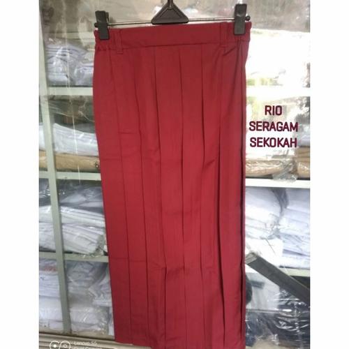 Jual Rok SD big size panjang seragam rok sd muslim big size - Putih, 16 ...