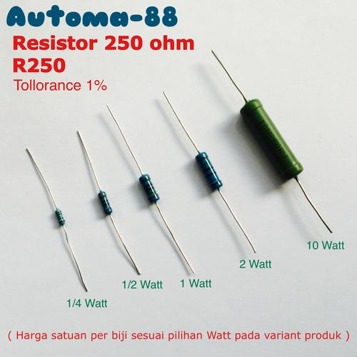 Jual Resistor 250 Ohm - 1/4 watt - Kab. Bekasi - Automa-88 | Tokopedia