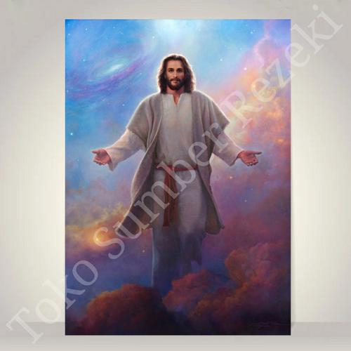 Jual Poster Banner Yesus Tuhan Besar Mujizat Ilahi Paper Kanvas Lukisan ...