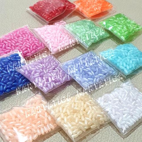 Jual Mote Manik Padi 3 mm x 6 mm Warna Pastel (5 gram) - Putih ...