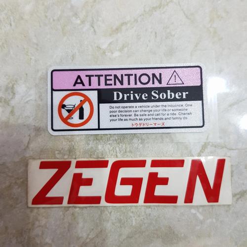 Jual Stiker sticker mobil warning attention drive sober - Kota Surabaya ...