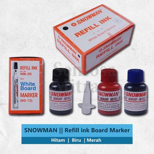Jual Snowman Refill Ink Whiteboard Marker Isi Ulang Tinta Spidol BG-12 ...