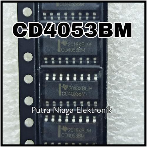 Jual ic CD4053BM SMD Cmos Multiplexer 3x2 Canal Analog/Digital CD4053 4053 - Kota Bandung ...
