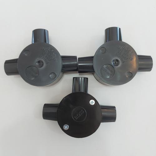 Jual TEE DOS 20mm BOSS T dus Tee doos Tdus listrik sambungan pipa hitam ...