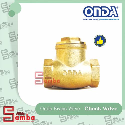 Jual Onda Check Valve 1/2 inch Kuningan Original -klep tabok Kran Tabok ...