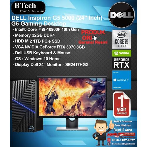 Jual DELL Inspiron G5 5000 Core i9-10900F/32GB/1TB SSD/VGA 8GB/WIN10HSL ...