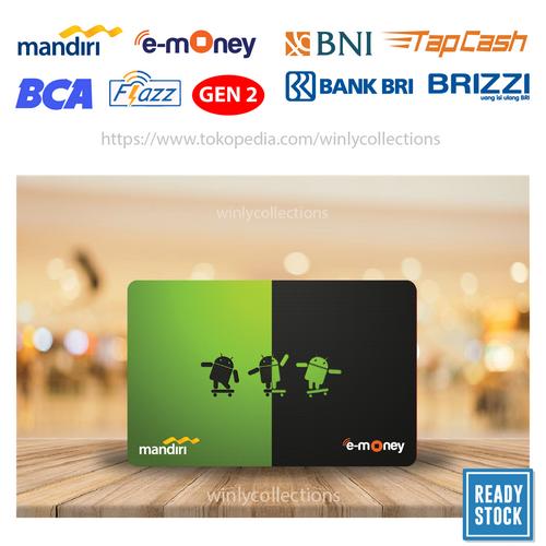 Jual Kartu Emoney Etoll BNI BRI BCA Logo Android Ikon Robot Hijau - 1 ...