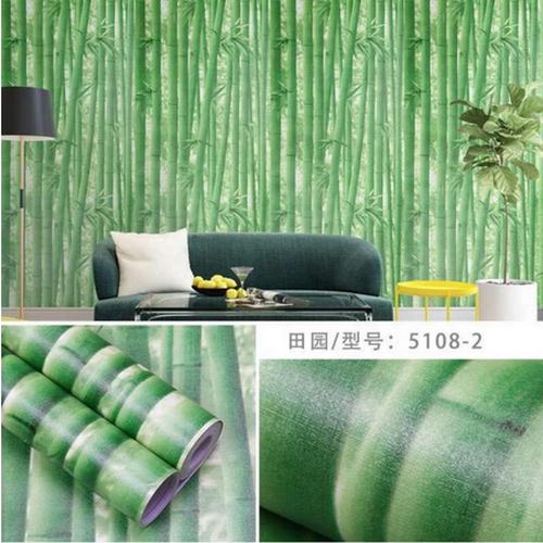 Jual Wallpaper Bambu Hijau Daun Rotan Jarang Panjang 10M - 1 Roll ...