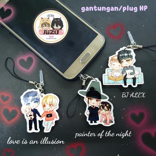 Jual gantungan hp/strap/plug hp webtoon/manhwa yaoi/Boys love/shounen ...