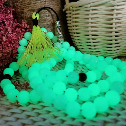 Jual tasbih batu fosfor asli menyala dalam gelap dim 6mm - 6mm - Kab ...