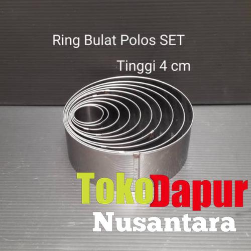 Jual Ring Cutter Bulat Stainless Set/Pemotong Kue Bolu isi 10 Pcs Murah ...