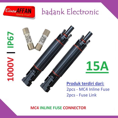 Jual 2pcs - MC4 INLINE FUSE DC 1000V 15A Solar Cell Panel Surya ...