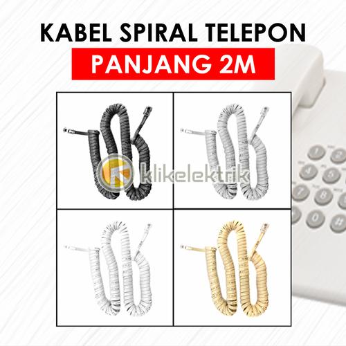 Jual Kabel Spiral Gagang Telepon Telpon 2M Cable Spiral Handset RJ11 ...