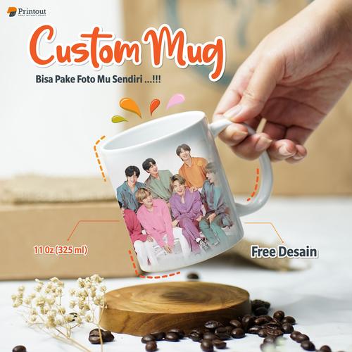 Jual MUG CUSTOM FOTO/LOGO/NAMA 300ml FREE DESAIN - Jakarta Selatan ...