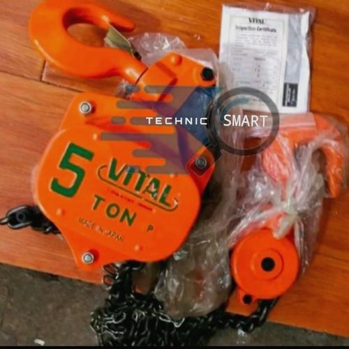 Jual Chain Block VITAL 5 Ton x 10 Meter Takel Rantai Manual Original ...