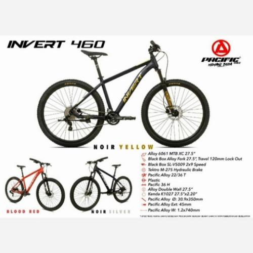 Jual sepeda gunung mtb 27,5" pacific invert 460 hydraulic 2x9 speed ...