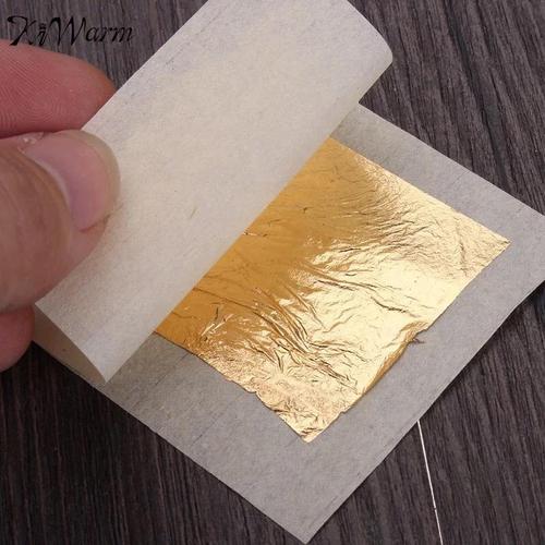 Jual EDIBLE GOLD SHEET 4.33x4.33 CM - LEMBARAN EMAS DAPAT DIMAKAN 24K ...
