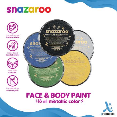 Jual Cat Muka Snazaroo Face Body Paint 18ml Metallic Color - M BLACK ...