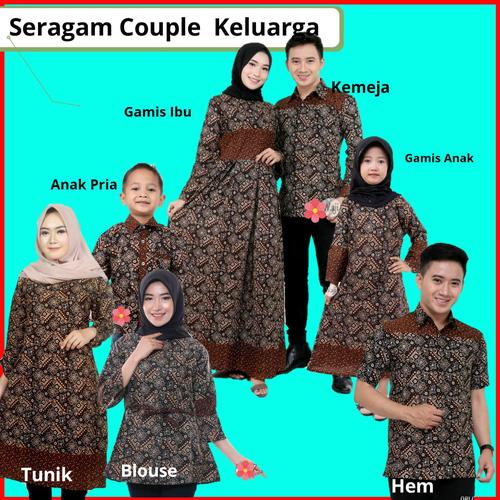Jual MOTIF MATARAM BAJU BATIK COUPLE KELUARGA BATIK SARIMBIT ABADI ...