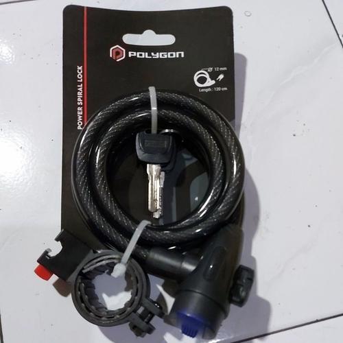 Jual KUNCI GEMBOK SEPEDA SPIRAL POLYGON - Kab. Sidoarjo - sepeda delta ...