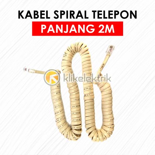Jual Kabel Spiral Gagang Telepon Telpon 2M Cable Spiral Handset RJ11 ...