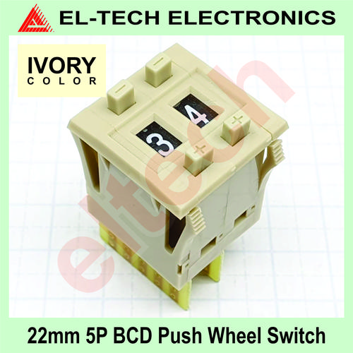 Jual 22mm BCD Push Wheel Pushwheel Switch 5P 5Pin 5 P Pin - Ivory ...