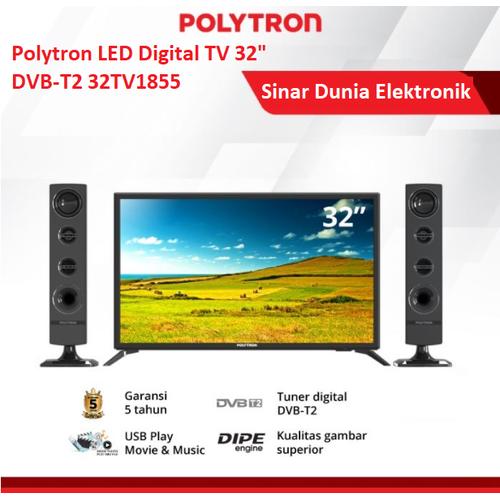Jual Polytron LED Digital TV 32" DVB-T2 Cinemax 32TV1855 Speaker Tower - Kota Yogyakarta - CV ...