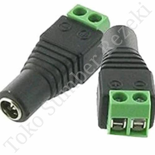 Jual Jack To DC Positif Negatif Adaptor Power Plug Male Female Soket ...