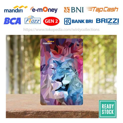 Jual KARTU EMONEY ETOLL BCA MANDIRI BRI BNI Design Lion Singa - 1 SISI ...
