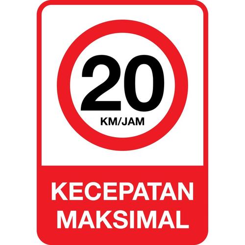 Jual Sign Kecepatan Maksimal - Rambu Kecepatan Maksimal 35 x 50 - Kota ...