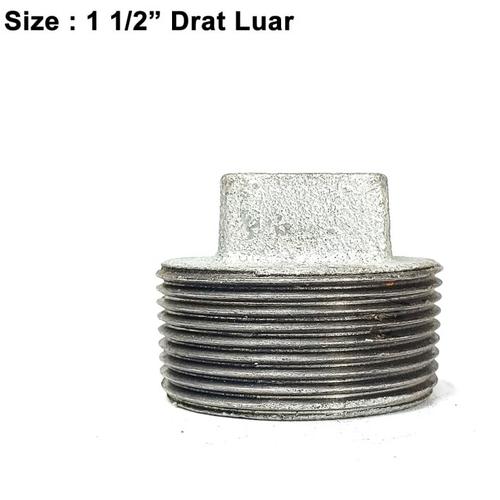 Jual PLUG 1 1/2 INCH / PLUG GALVANIS 1 1/2 INCH / DOP DRAT LUAR 1 1/2 ...