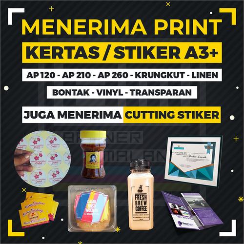 Jual CETAK KERTAS POSTER STIKER LABEL BONTAK VINYL TRANSPARAN ART PAPER ...
