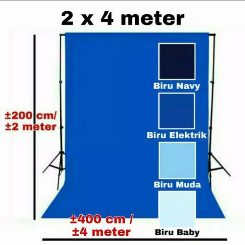 Jual Kain Background Biru 2x4 Meter 2 X 4 Background Biru KTP Navy ...