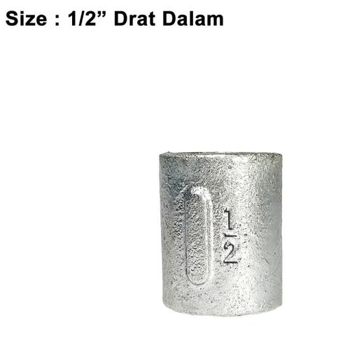 Jual SOK GALVANIS 1/2 INCH / SOCK DRAT 1/2" GALVANIS / SOCKET 1/2 BESI ...
