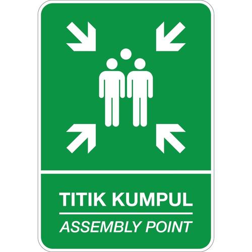 Jual Sign Titik Kumpul - Rambu Titik Kumpul - Assembly Point B 35 x 50 ...