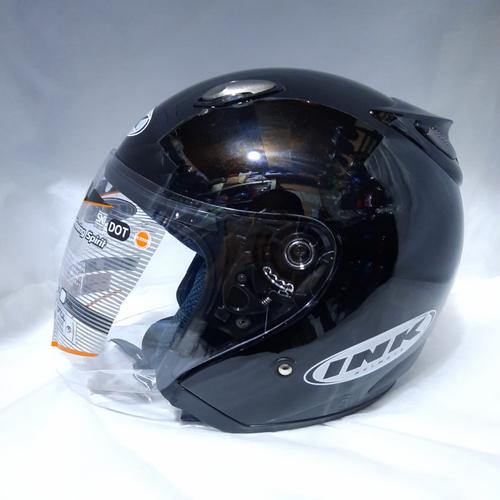 Jual HELM INK CENTRO SOLID BLACK METALIK HITAM HELM HALF FACE HELM ...