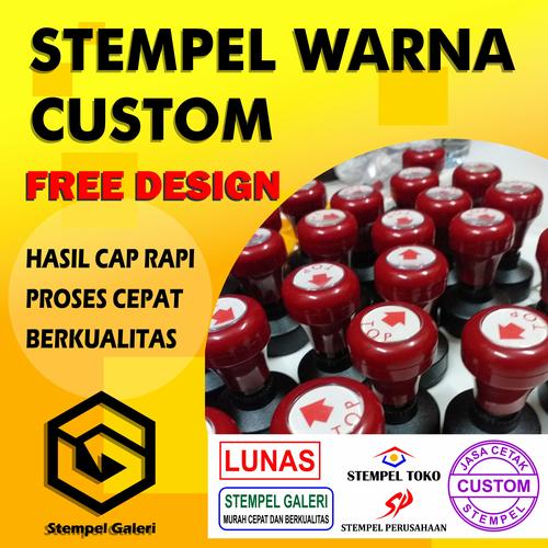 Jual STEMPEL WARNA BULAT (LINGKARAN) - 4 Warna, Oval 4,5cm - Kab ...