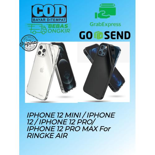 Jual CASING IPHONE 12/ 12 Pro / 12 Pro Max REARTH RINGKE AIR - Hitam ...