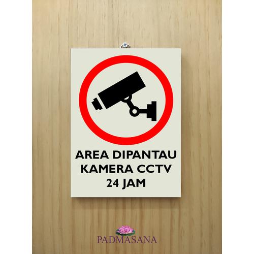 Jual TPS-001 Papan tanda sign hiasan dinding walldecor Area dipantau ...
