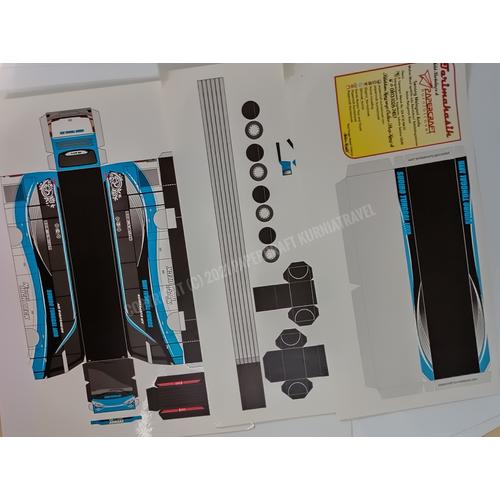 Jual Stiker Pola Papercraft Bus Sudiro Tunggal Jaya Biru Jetbus 2 Skala ...