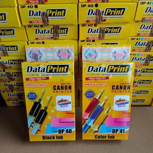 Jual tinta suntik dataprint DP40 black dan DP41 color for canon printer - color (berwarna ...