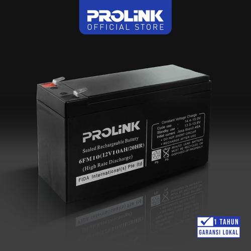 Jual PROLINK Battery UPS 12v / 10Ah / UPS / VRLA SLA Baterai Aki ...