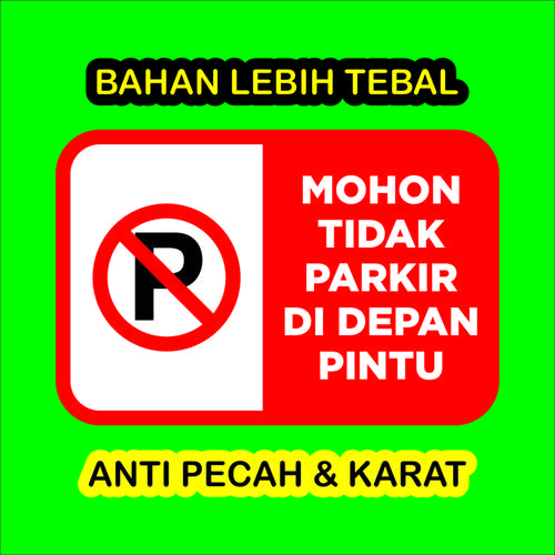 Jual Dilarang Parkir - Sign Larangan - Rambu Dilarang Parkir 30 x 20 ...